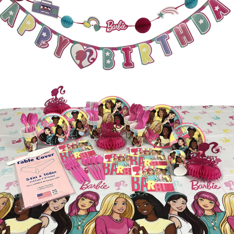 Barbie Birthday Party Deluxe Kit for 8 or 16 Guest - Party Direct