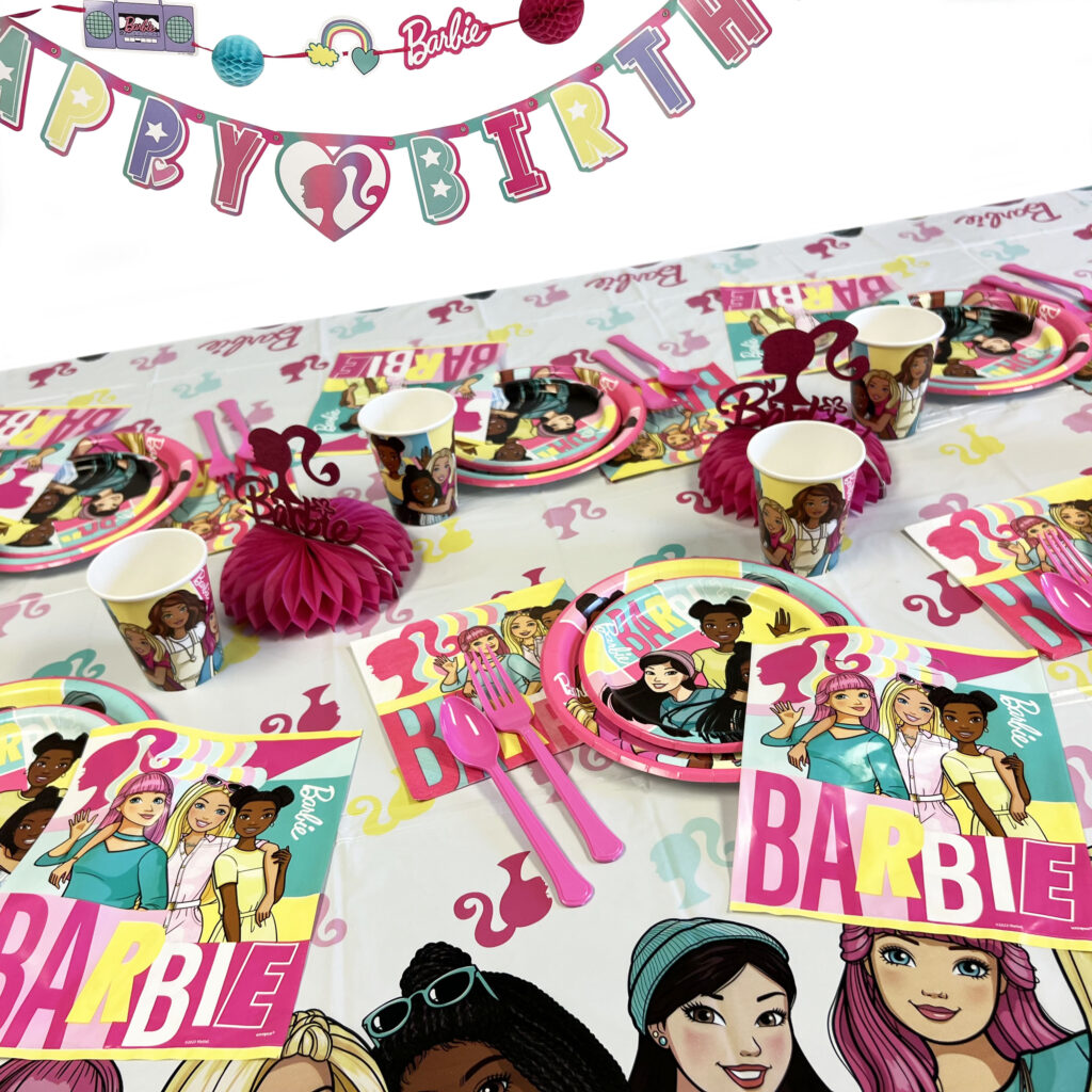 Barbie Birthday Party Deluxe Kit for 8 or 16 Guest - Party Direct