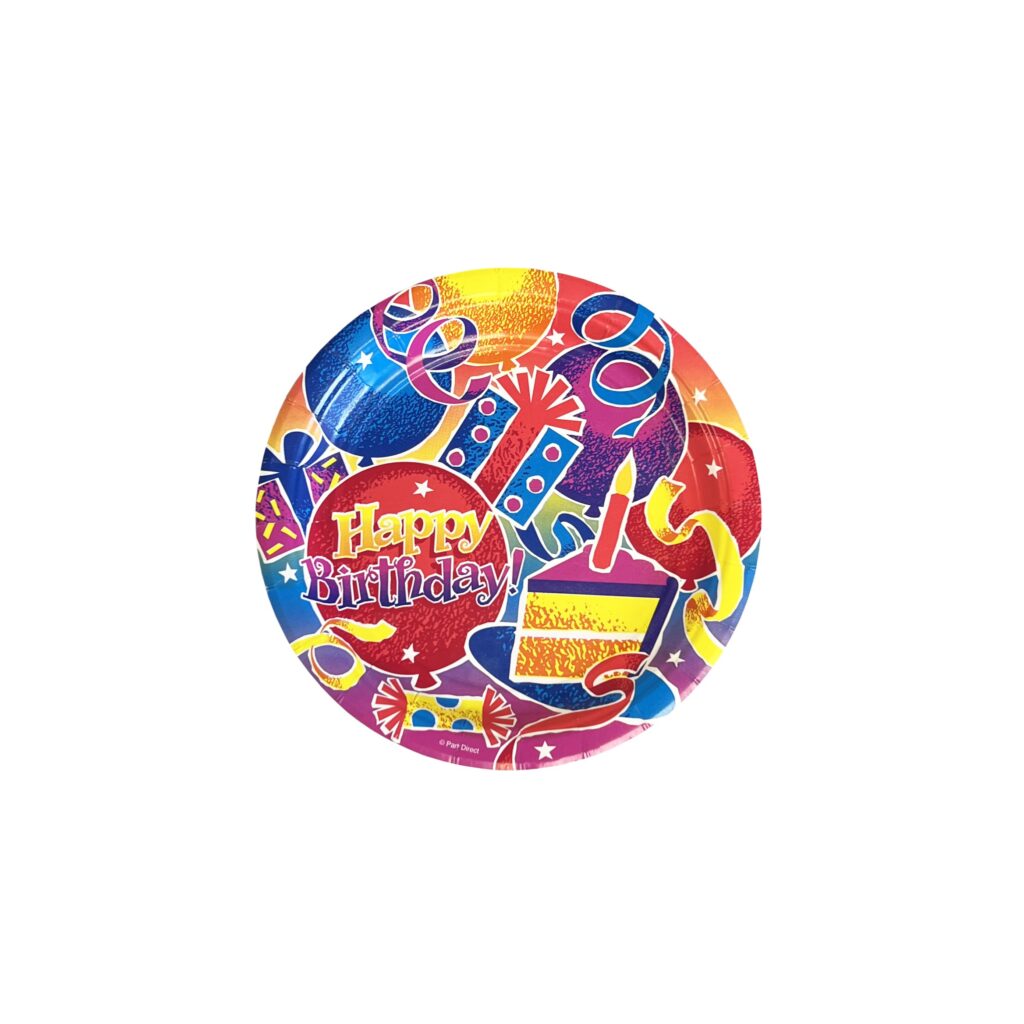 Birthday Fun 7" Plates - 50/Pack or 500/Case - Party Direct