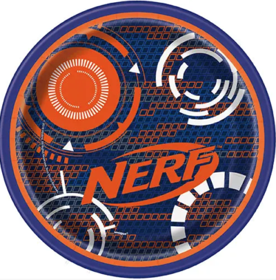 Nerf 7" Plate - 8 Plates or 96 Plates/Unit - Party Direct