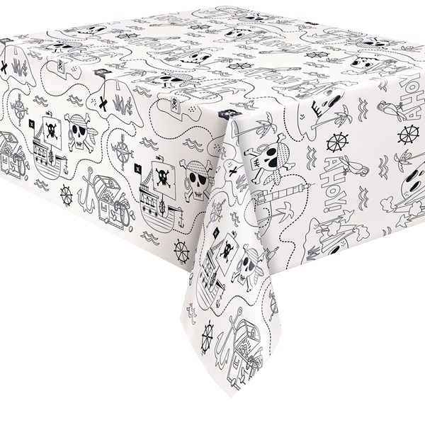 Ahoy Pirate Coloring Table Cover 1 Table Cover DISCONTINUED Party Ahoy Pirate Coloring Table Cover 1 Table Cover DISCONTINUED Party