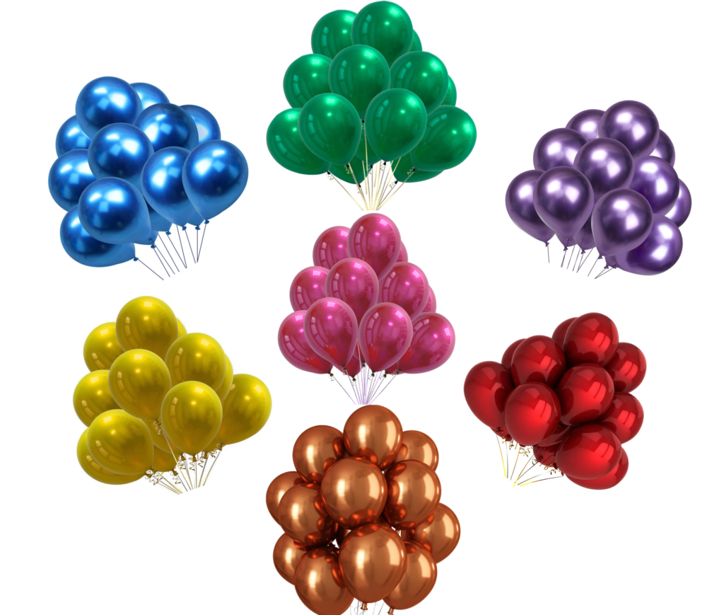 12" Helium Grade Metallic Balloons - 100/Bag - Party Direct