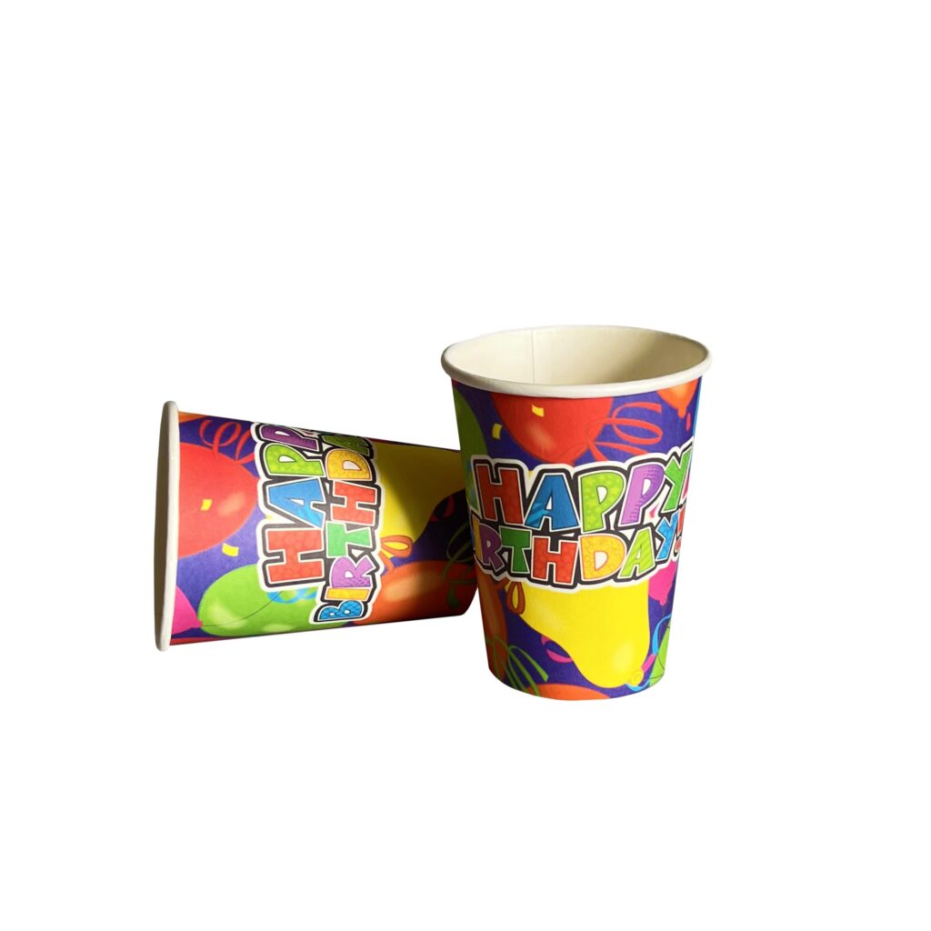 Birthday Balloon 9oz Cups - 250 Cups/Case - Party Direct