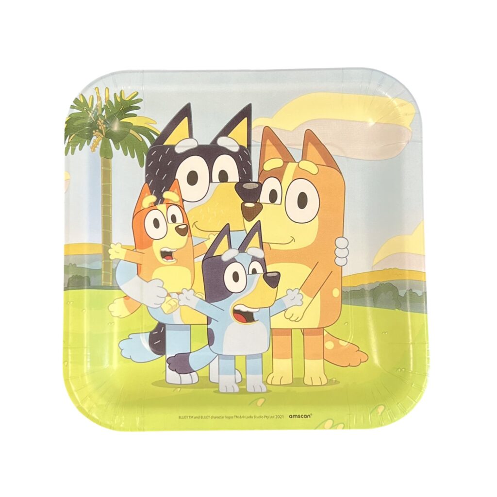 Bluey 9" Plates - 8 Plates/Pack - Party Direct