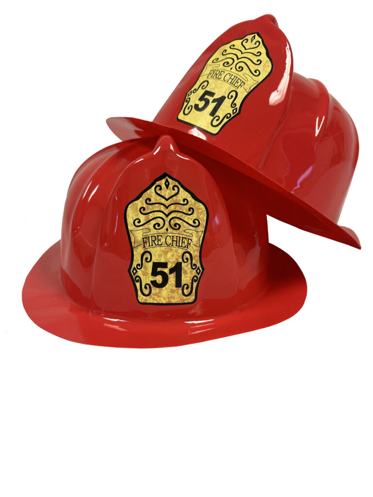 Plastic Fire Chief Hat - 12 Hats DISCONTINUED - Party Direct