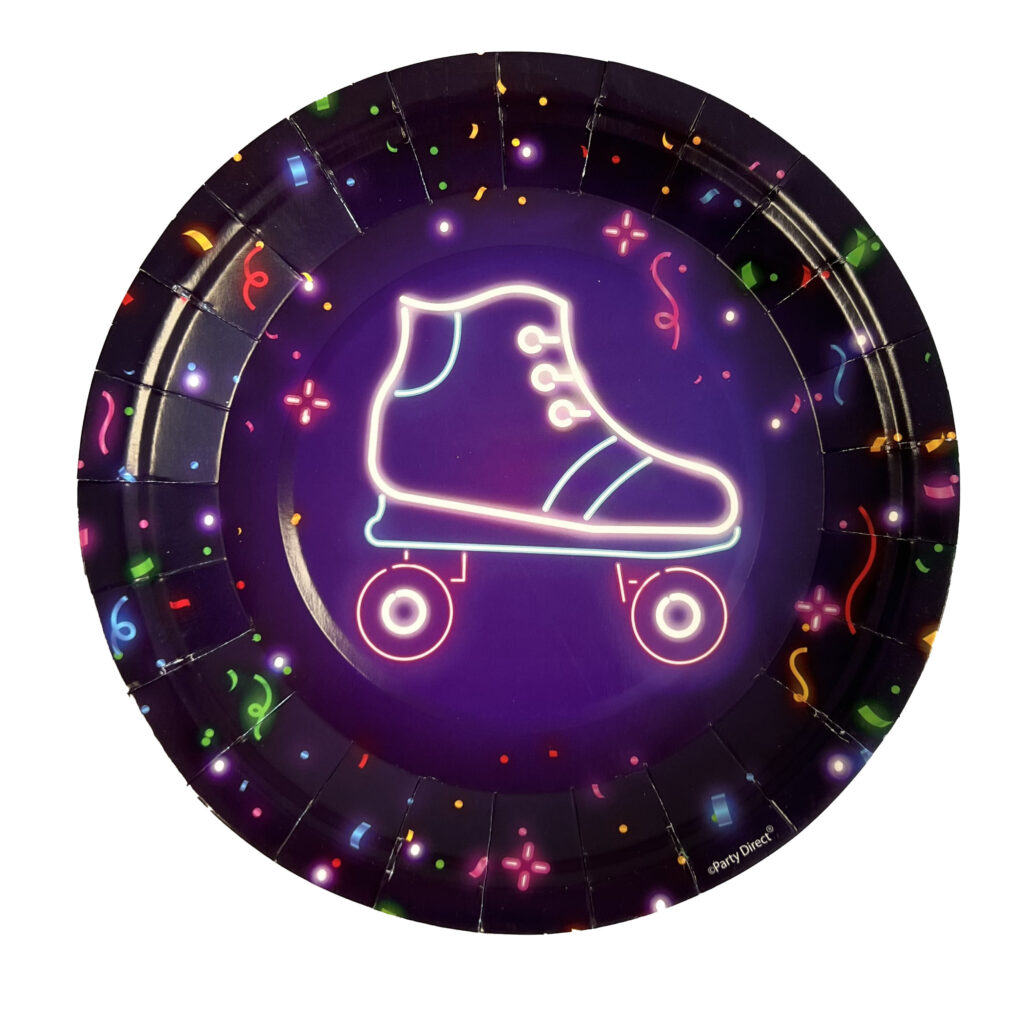 Neon Skate 7" Plates - 50 Plates - Party Direct