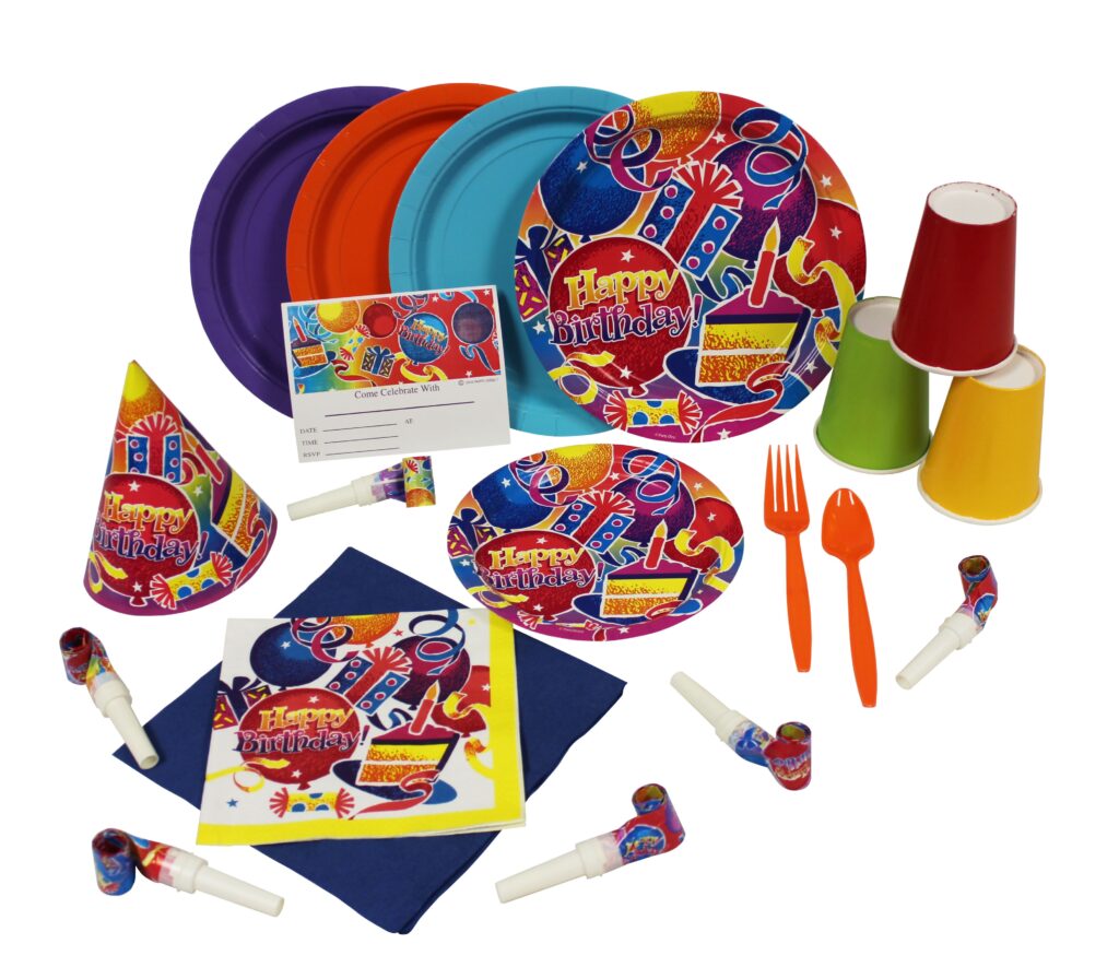 Birthday Fun 9" Plates - 50 Plates - Party Direct