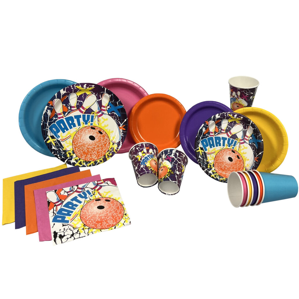 Cosmic Glow Bowling 7" Cake Plate - 50/Pack or 1,000/Case - Party Direct