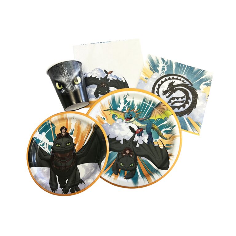 How to Train Your Dragon 7" Plates - 8 Plates/Pack or 96 Plates/Unit ...